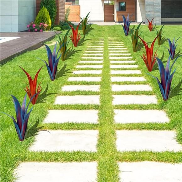 Accents | Metal Agave Tequila Rustic Sculpture With Solar Gazing Ball ...